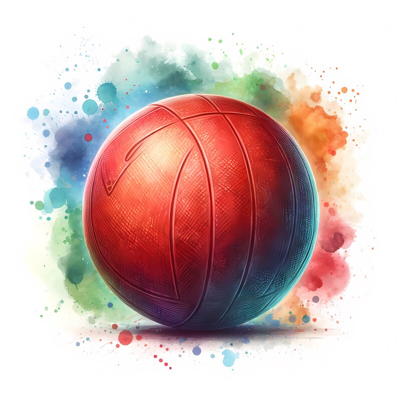 Dodgeball Clipart 10 High-quality Jpgs Athletic Clipart Bundle Wall Art Paper Craft Sports Art ...