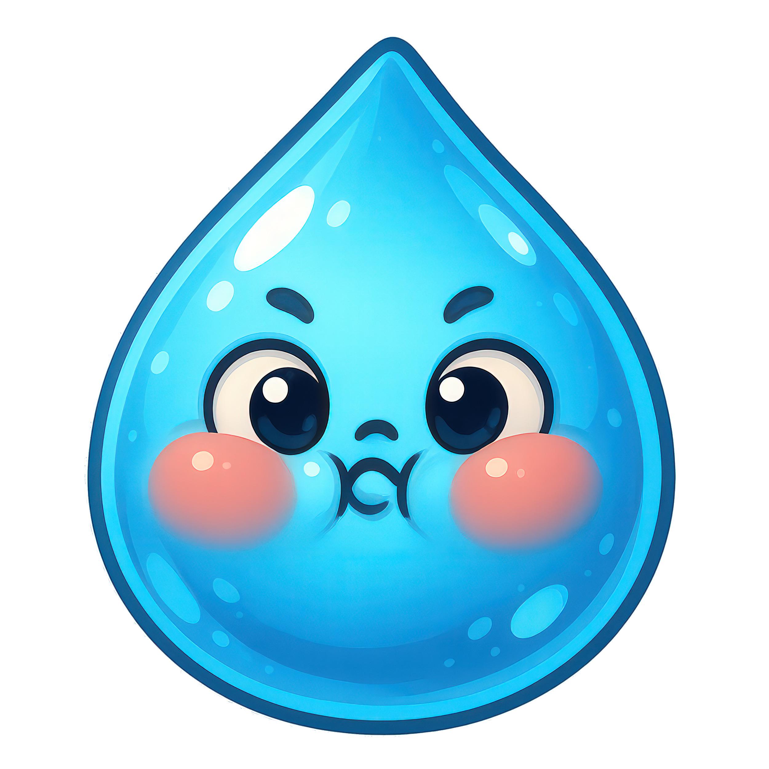 Cute Raindrop Clipart, Adorable Nursery Raindrop Bundle, Watercolor ...