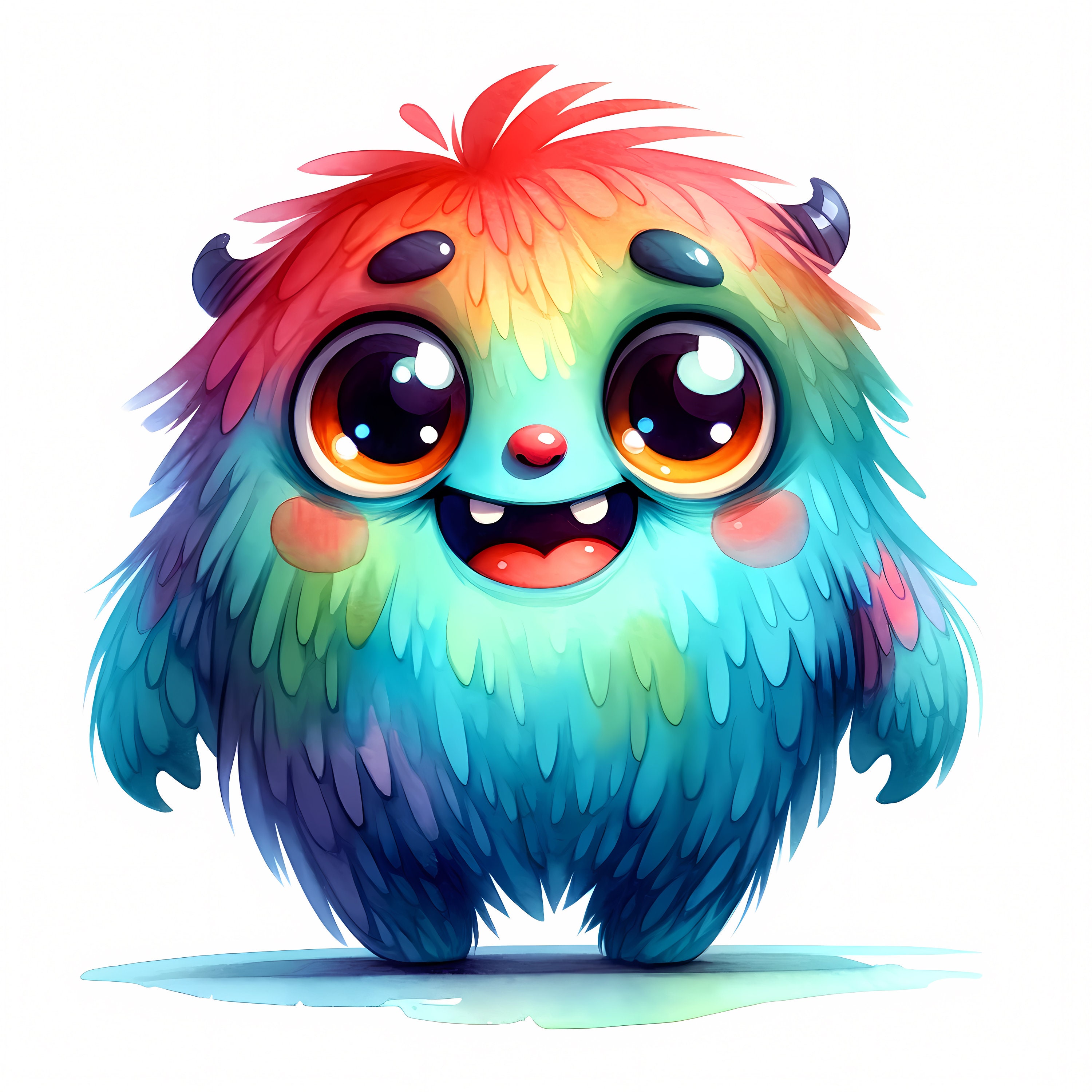 Cute Monster Clipart 10 High-quality Jpgs Adorable Monster Clipart ...