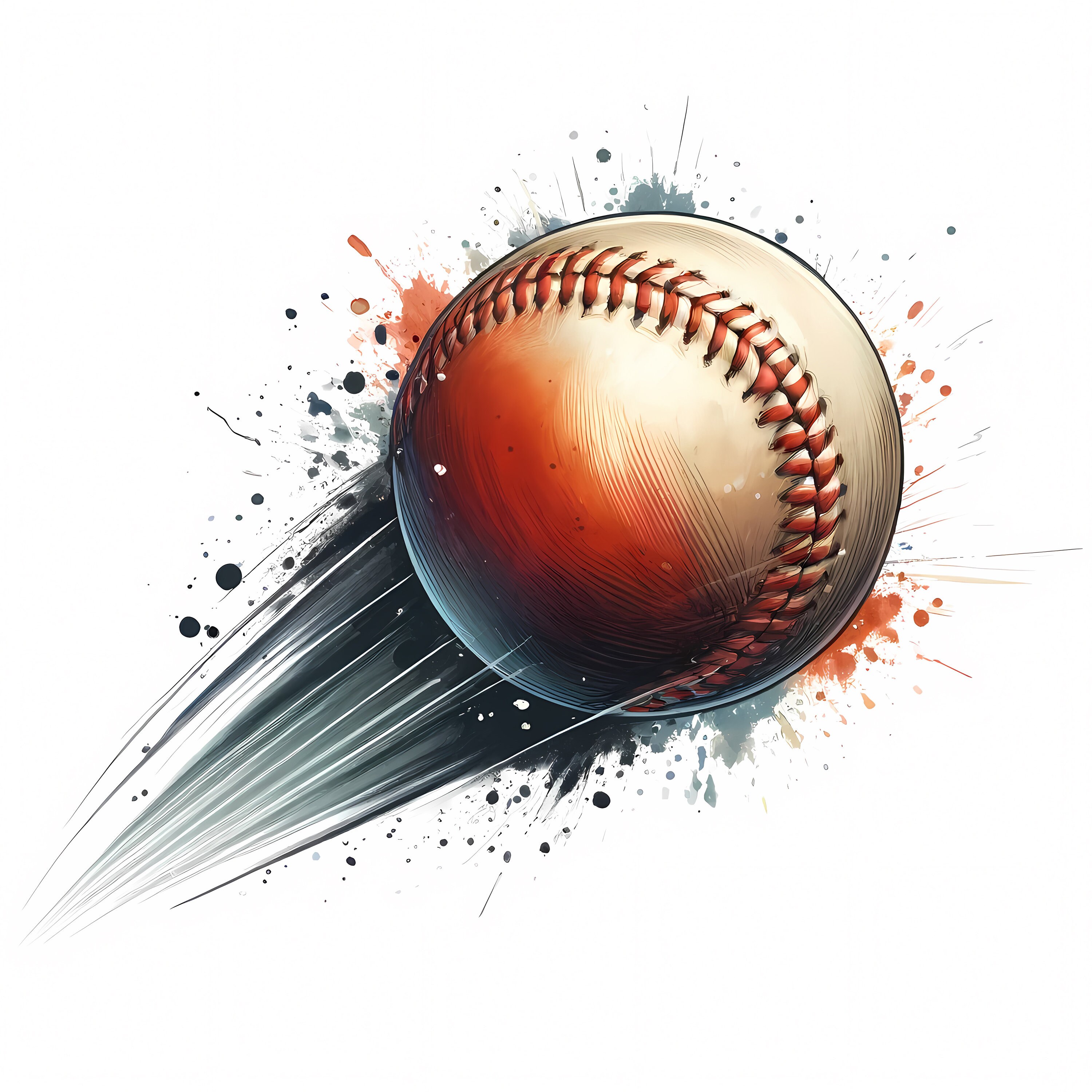 Fiery Softball Clipart | Sports Art Printables (digital Download) 10 ...