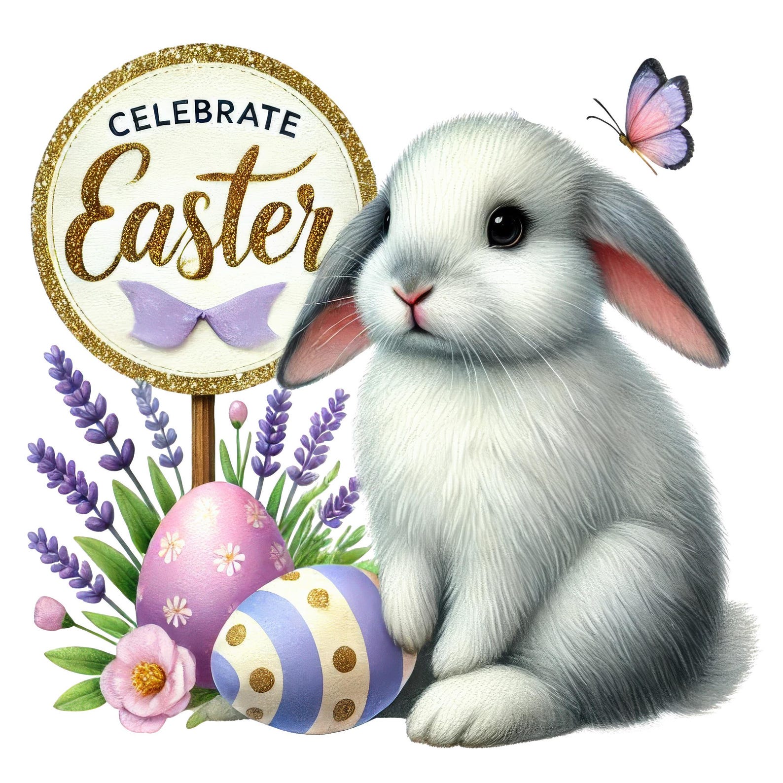 Easter Bunny Clipart Bundle, Holiday Art, Commercial Use (digital ...