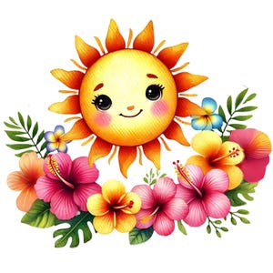 Cute Sun Clipart | 12 High-quality Jpgs | Adorable Sun Clipart Bundle ...