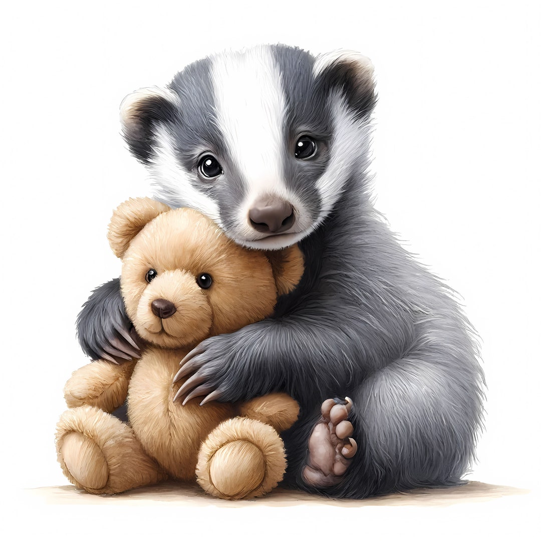 Cute Badger Clipart 12 High-quality Jpgs Adorable Cute Badger Clipart ...