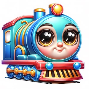 Cute Train Clipart | 11 High-quality Jpgs | Charming Cute Train Clipart ...