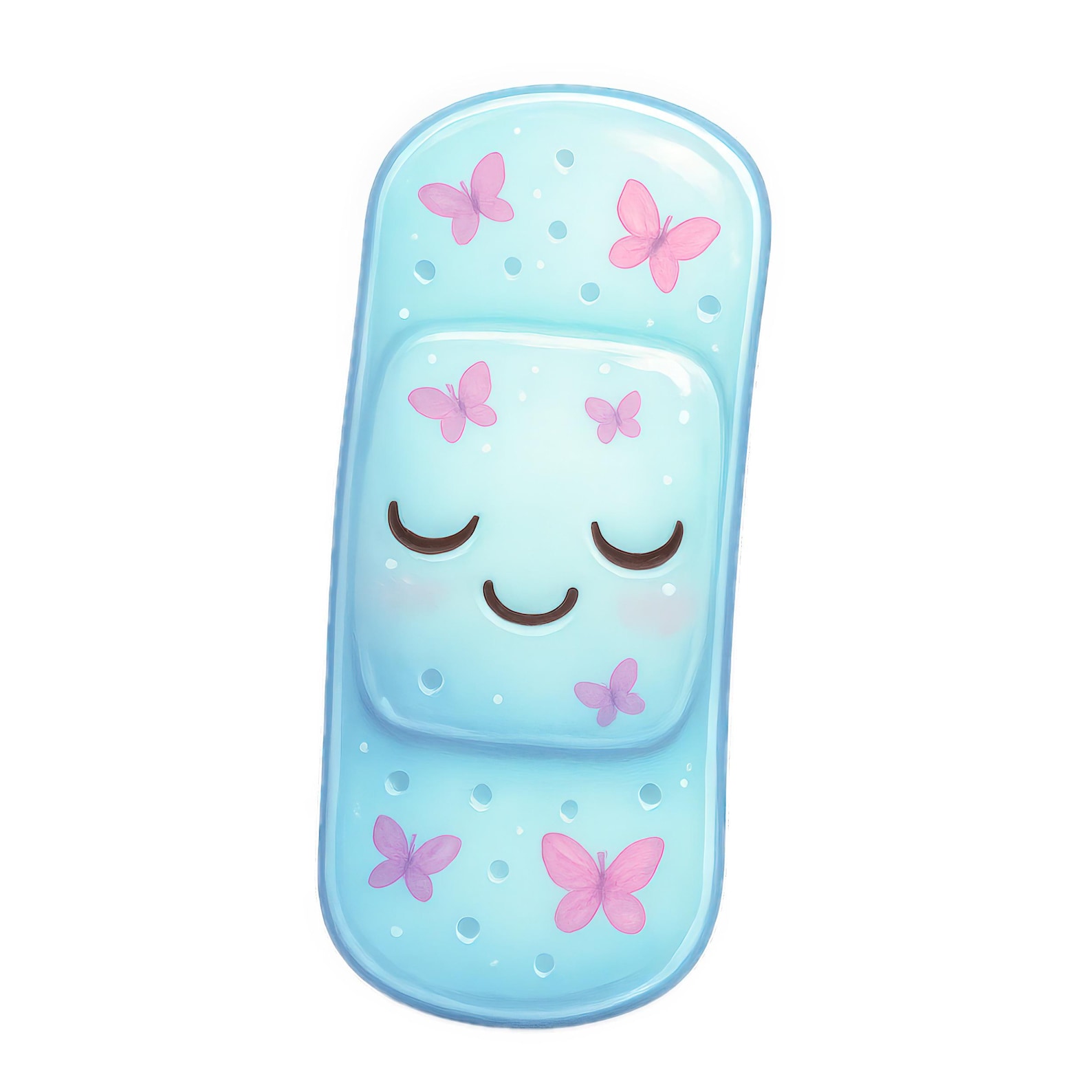 Kawaii Bandage Clipart Bundle, Happy Face Sticker (digital Download ...
