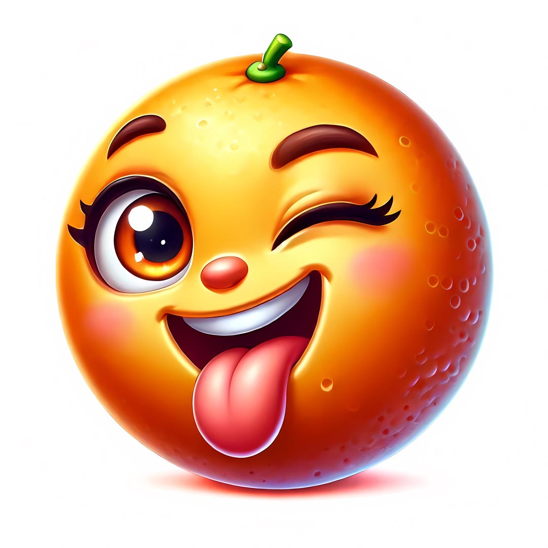 Cute Orange Clipart Bundle – Kawaii Food Art Printables (digital ...