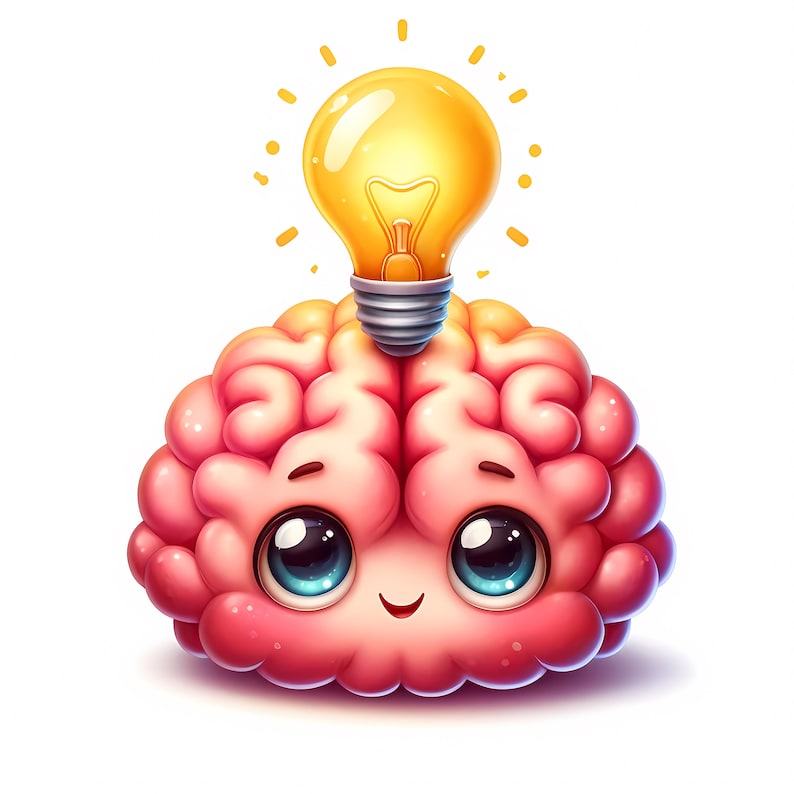 Cute Brain Clipart 12 High-quality Jpgs Adorable Cute Brain Clipart ...