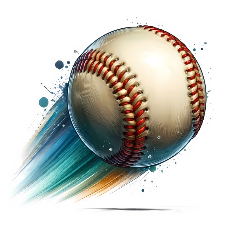 Colorful Softball Clipart 10 High-quality Jpgs Vibrant Softball Clipart ...