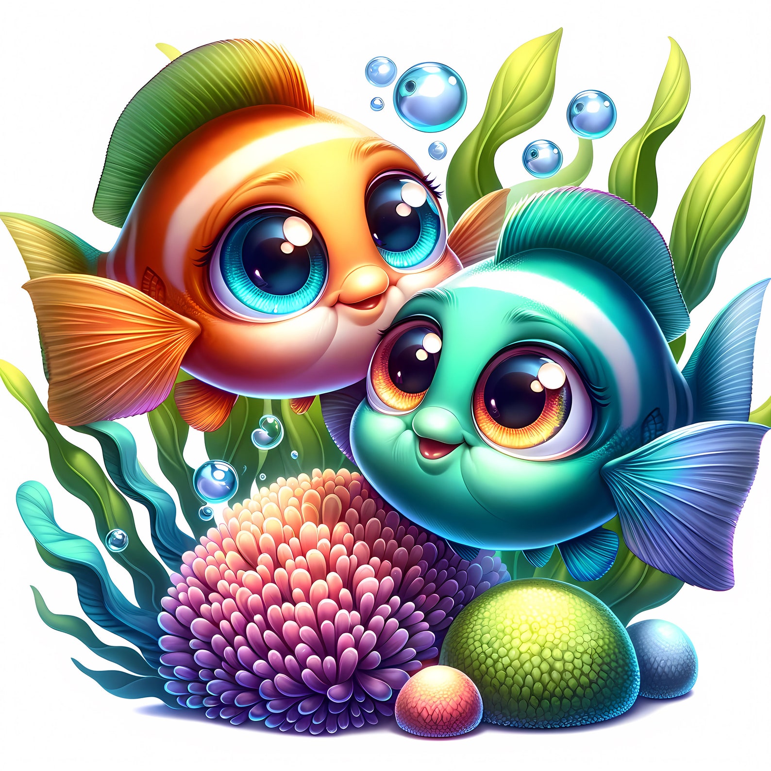 Cute Fish Clipart 10 High-quality Jpgs Adorable Cute Fish Clipart ...