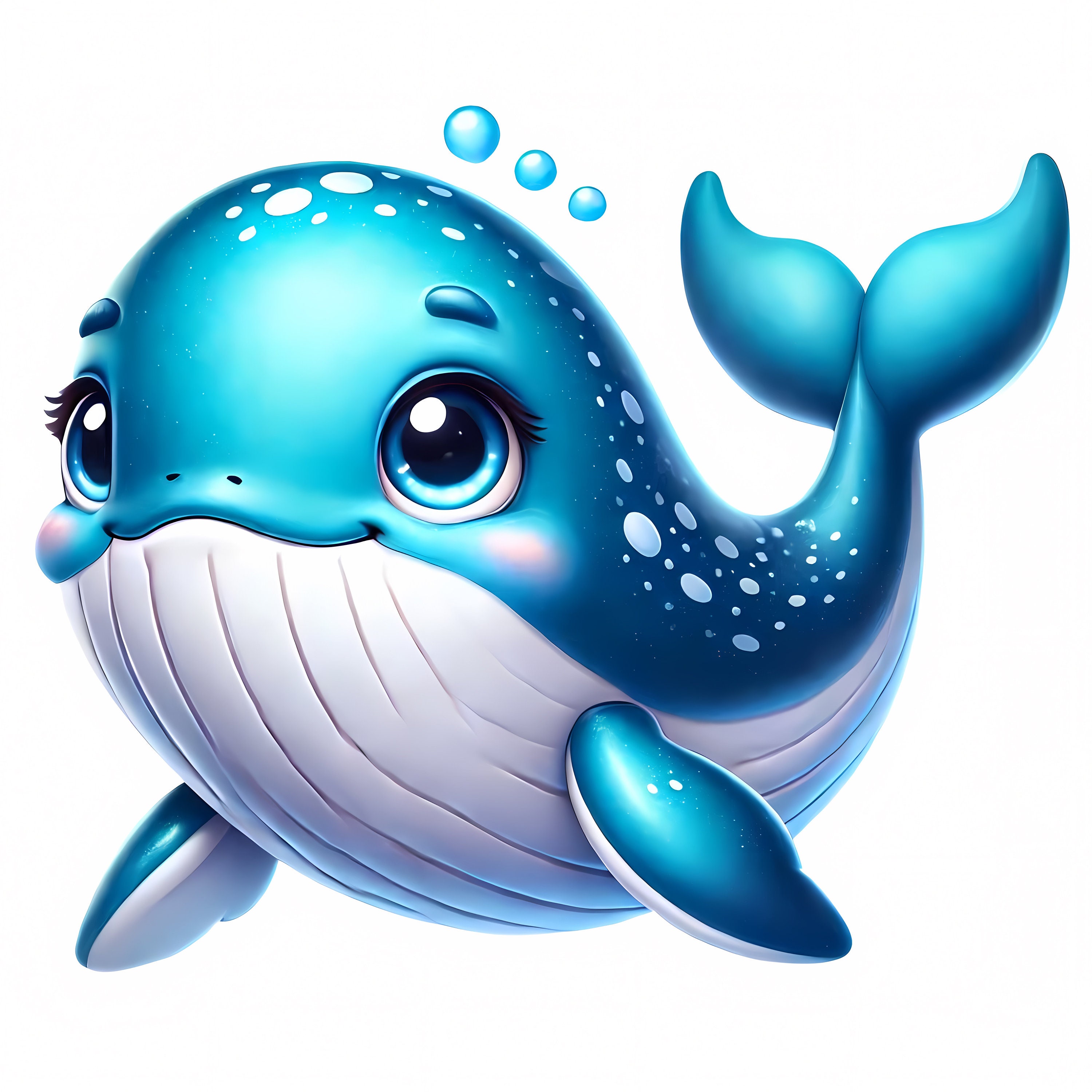 Cute Baby Whale Clipart 11 High-quality Jpgs Adorable Baby Whale Bundle Wall Art Sea Creature ...