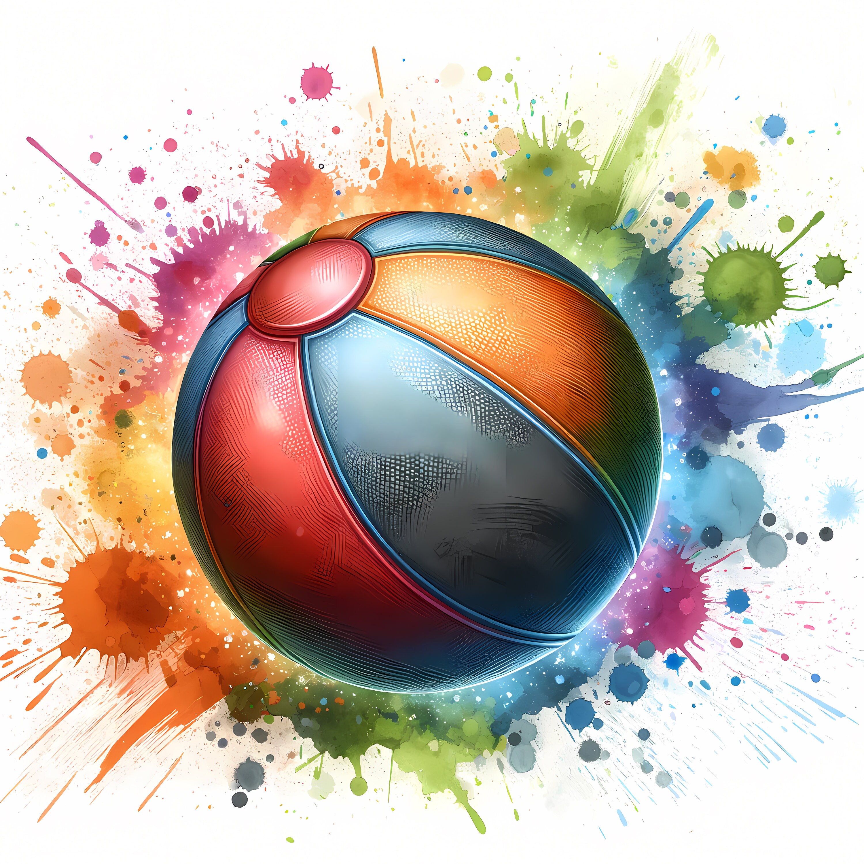 Dodgeball Clipart – Athletic Sports Art, Wall Decor (JPG, Digital ...