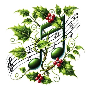 Music Note Clipart | 12 High-quality Pngs | Festive Music Notes PNG ...