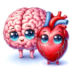 Cute Brain Clipart | 12 High-quality Jpgs | Adorable Cute Brain Clipart ...