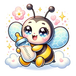 Cute Baby Bee Clipart | Nursery Art Jpgs (digital Download) - Etsy