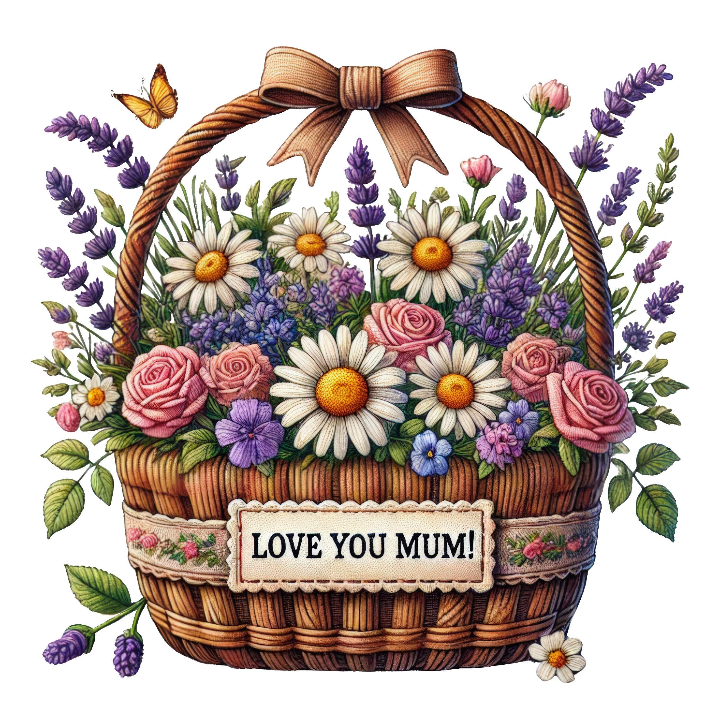 Happy Mothers Day Floral Clipart Bundle (digital Download) Set of 12 ...