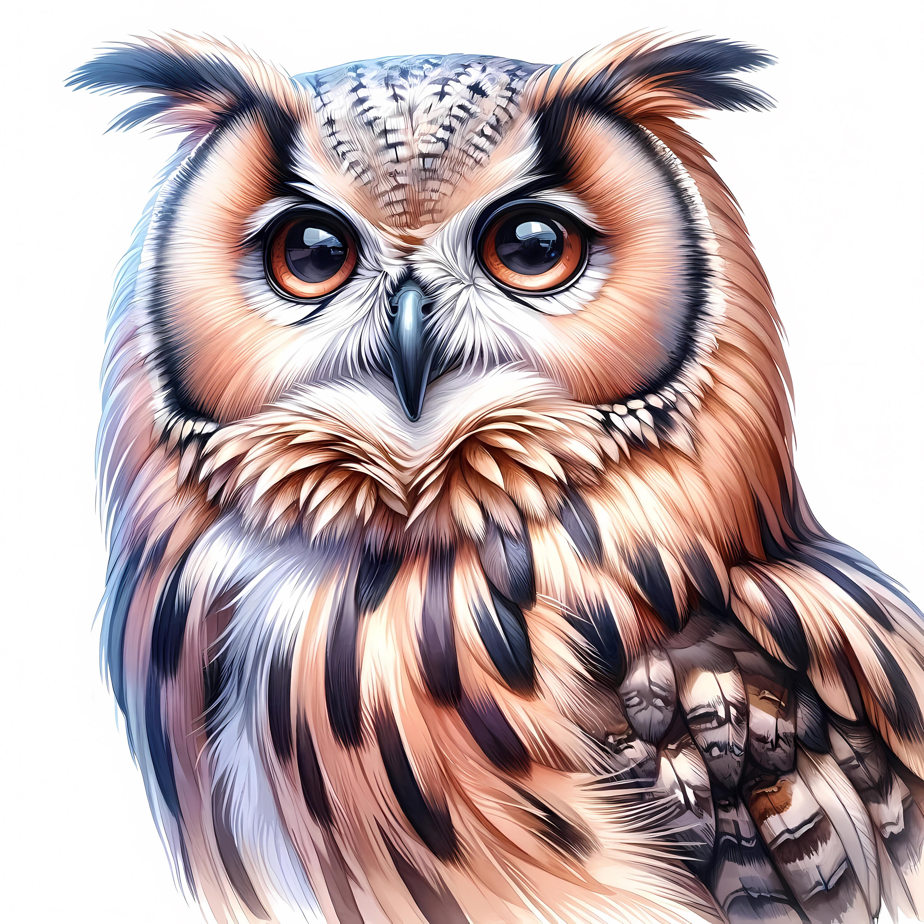 Majestic Owl Clipart 11 High-quality Jpgs Elegant Owl Clipart Bundle ...