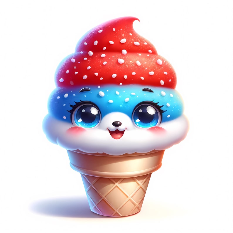 Cute Snow Cone Clipart 12 High-quality Jpgs Kawaii Snow Cone Clipart ...