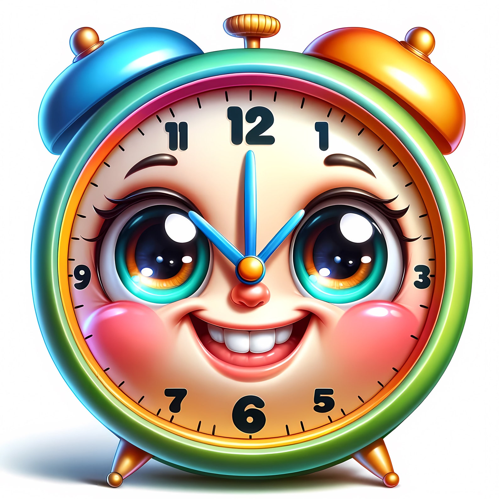 Cute Clock Clipart | Whimsical Nursery Decor (JPG Digital Download) - Etsy