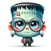 Cute Frankenstein Clipart | Spooky Halloween Jpgs (digital Download) - Etsy