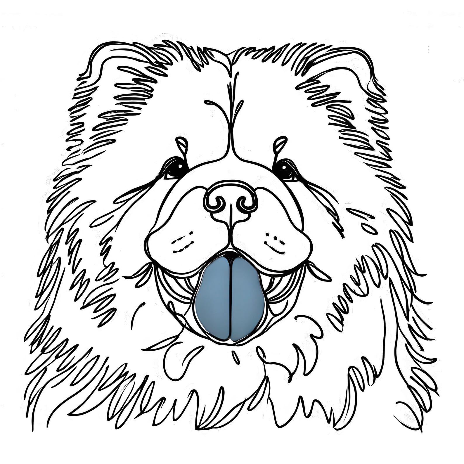 10 Chow Chow Line Art Clipart Bundle: Dog SVG & PNG (digital Download ...