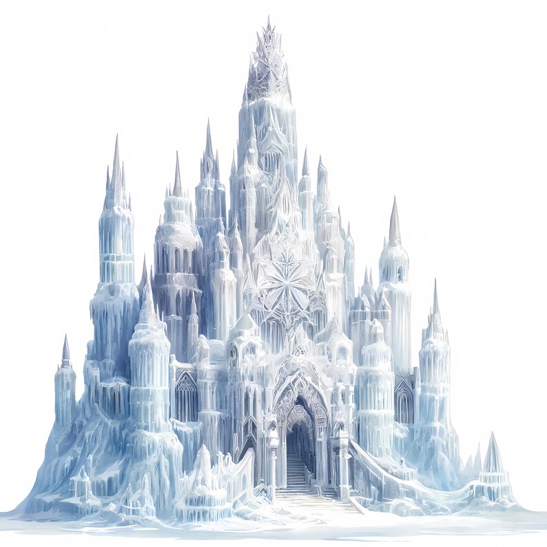 Ice Castle Clipart: Enchanted Winter Palace Art (digital Download) 13 ...