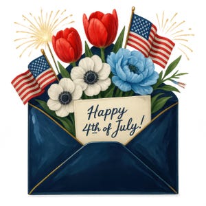 10 4th of July Clipart Bundle: Patriotic Envelope Designs (commercial ...