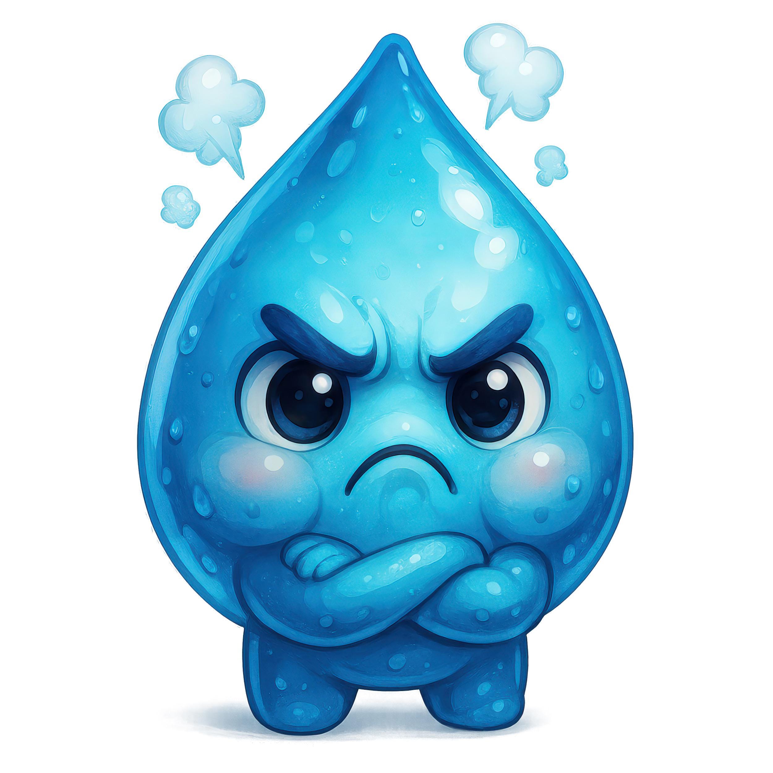 Cute Raindrop Clipart, Adorable Nursery Raindrop Bundle, Watercolor ...