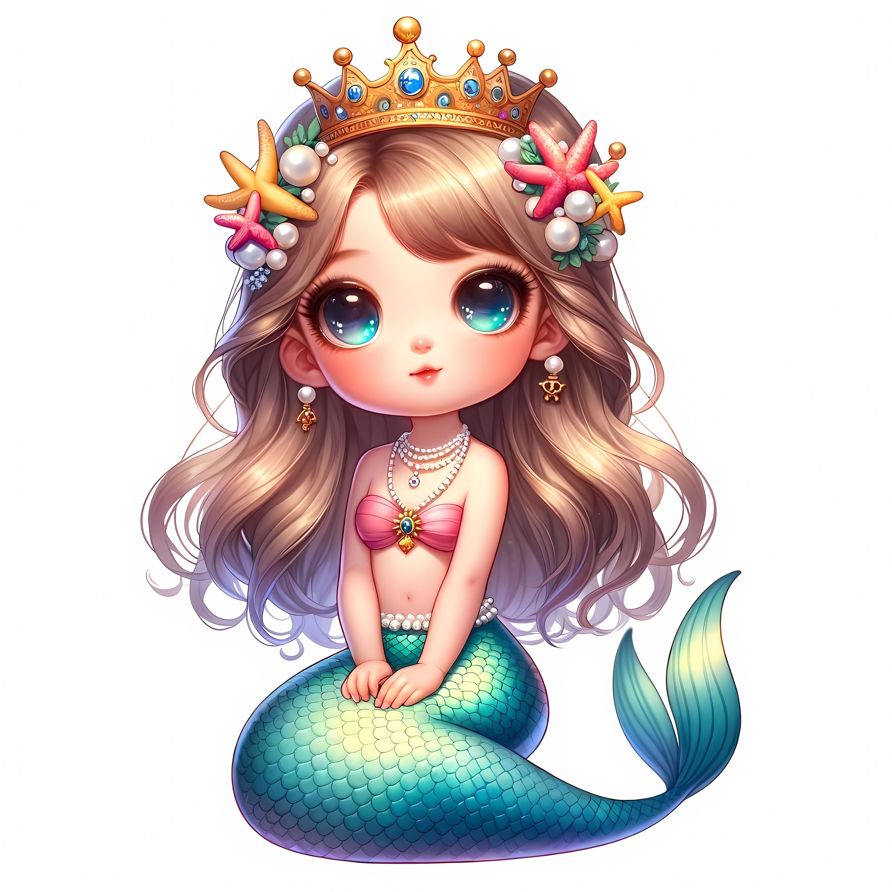 Cute Mermaid Clipart Bundle | High-quality Jpgs (digital Download) - Etsy