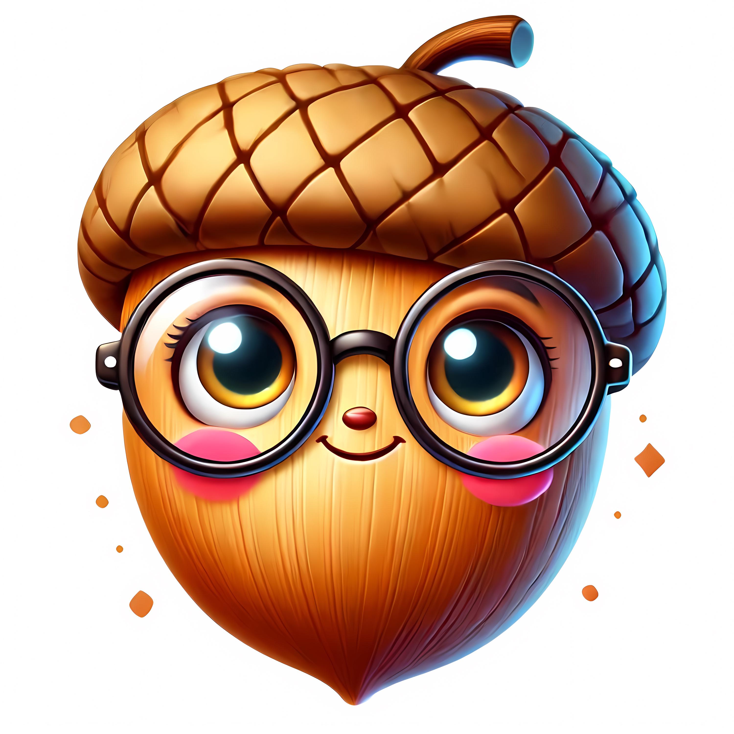 Cute Acorn Clipart | Autumn Nursery Art, Commercial Use (digital ...