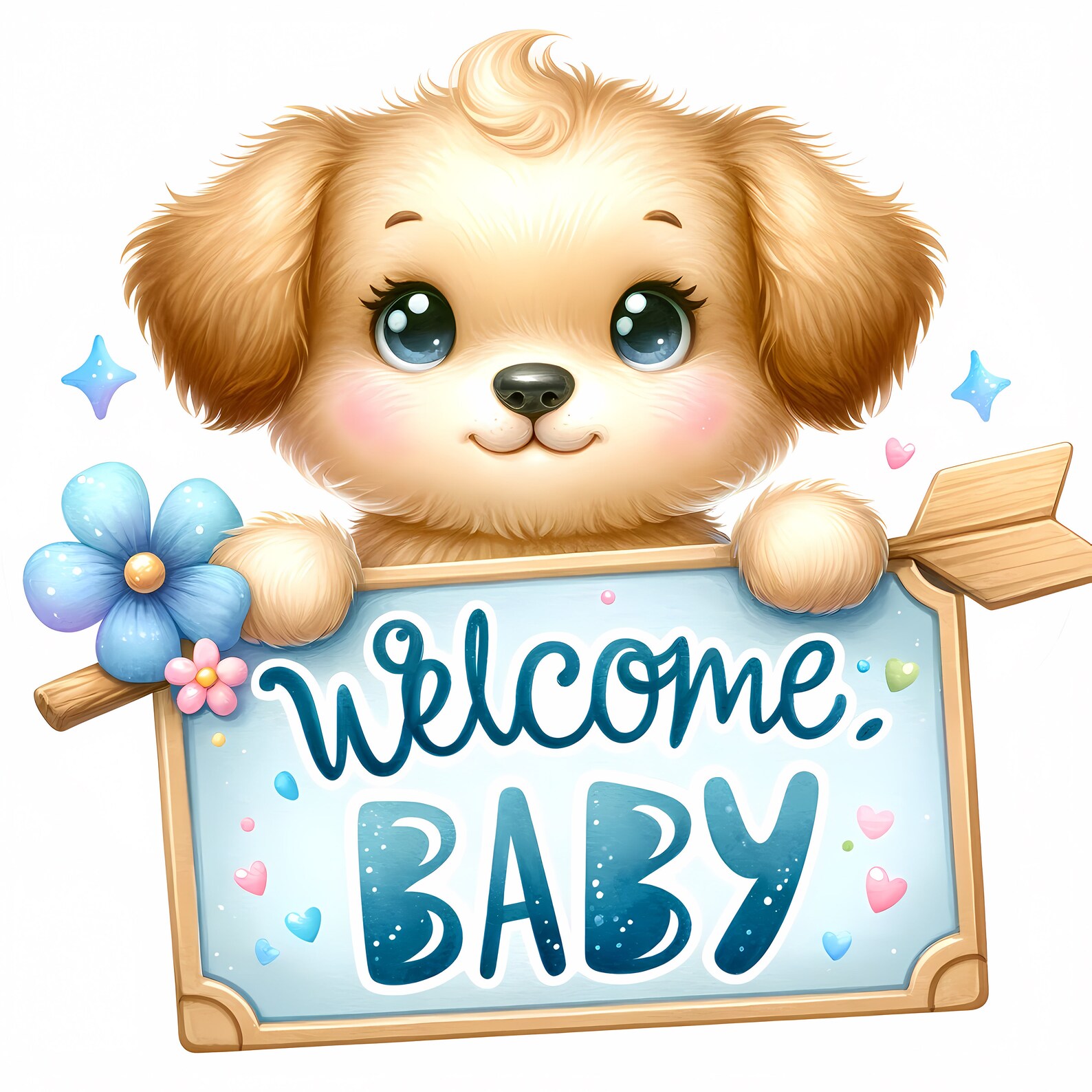 Welcome Baby Clipart – Cute Animals, Nursery Decor (digital Download ...