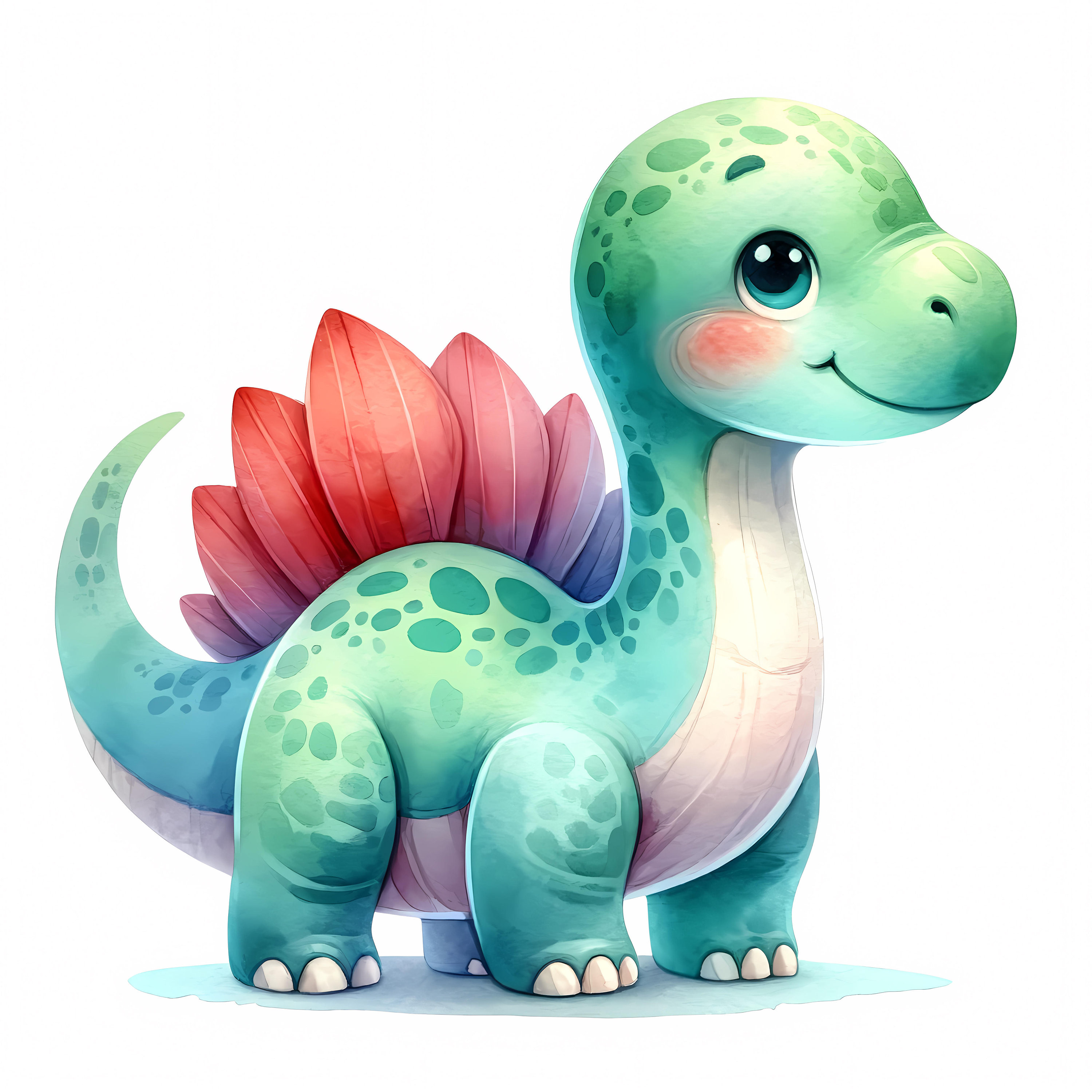 Cute Cartoon Dinosaur Clipart - 11 High-quality Jpgs - Nursery Decor ...