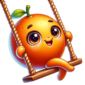 Cute Orange Clipart Bundle - 10 High-quality Jpgs - Charming Orange ...