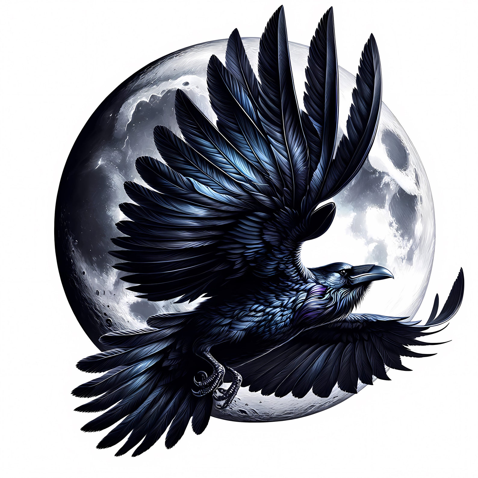 Gothic Raven Clipart: Spooky Fantasy Art (digital Download, Commercial ...