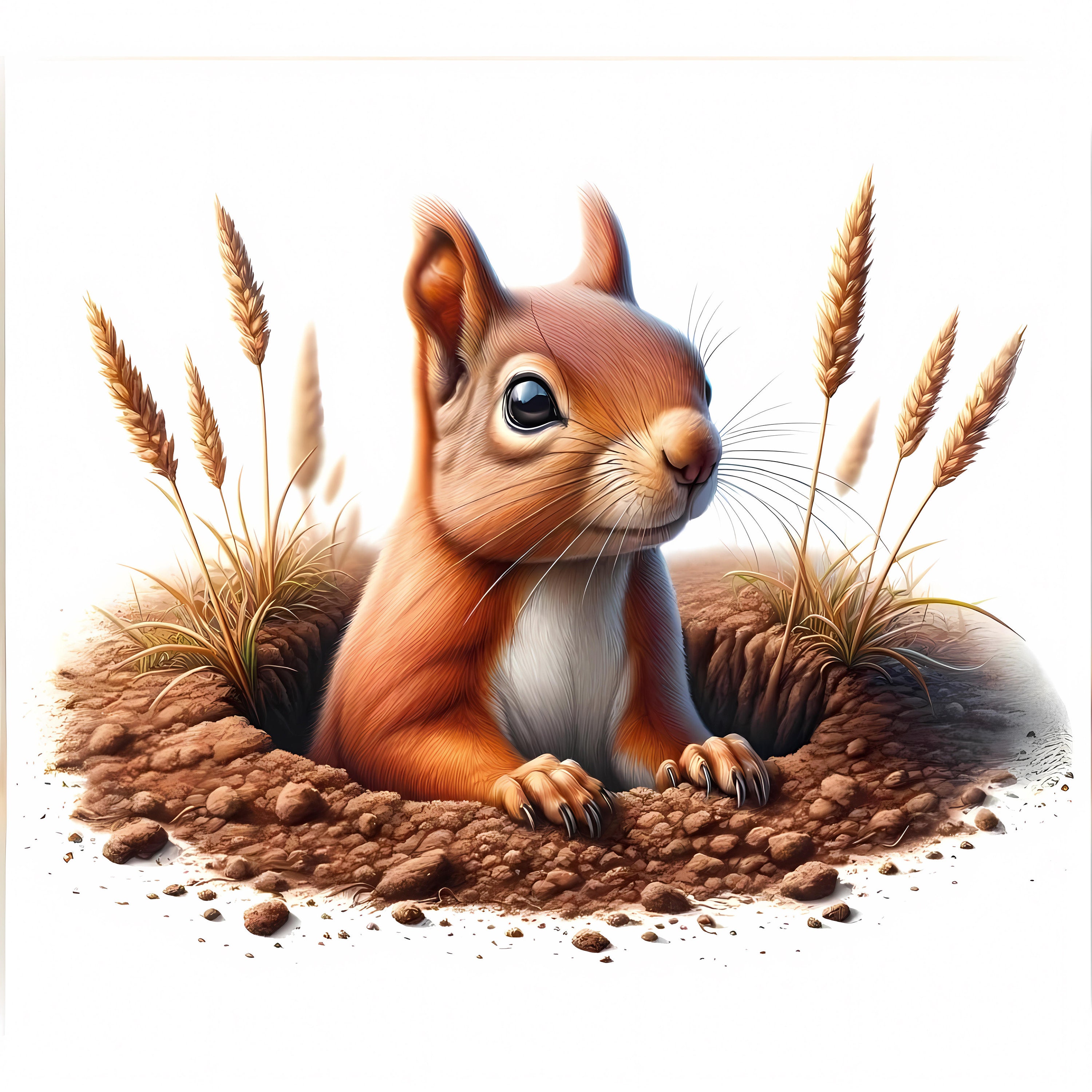3D Squirrel Clipart 11 High-quality Jpgs Clipart Bundle Digital Paper ...