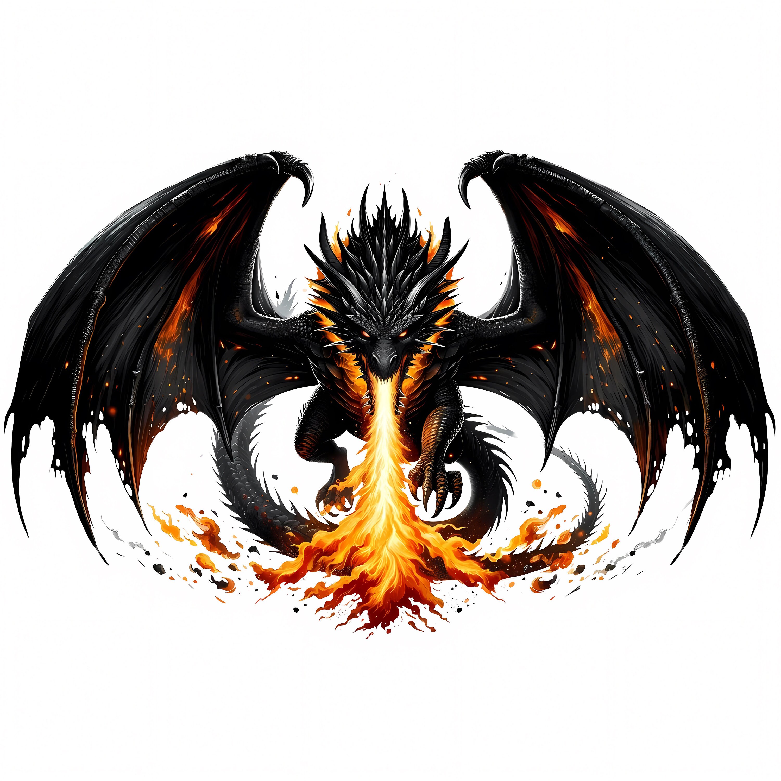 Majestic Dragon Clipart | Fantasy Art Printables (digital Download) Set ...