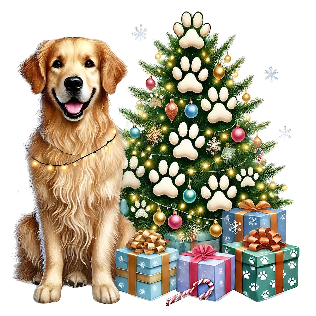 Christmas Dog Clipart | 10 High-quality Jpgs | Festive Christmas Dog ...