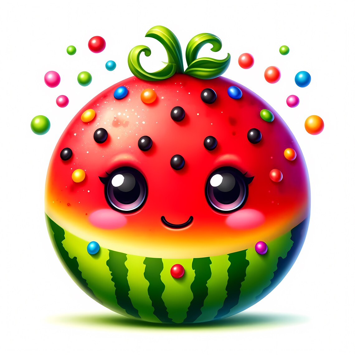 Cute Watermelon Clipart | 12 High-quality Jpgs | Clipart Bundle ...