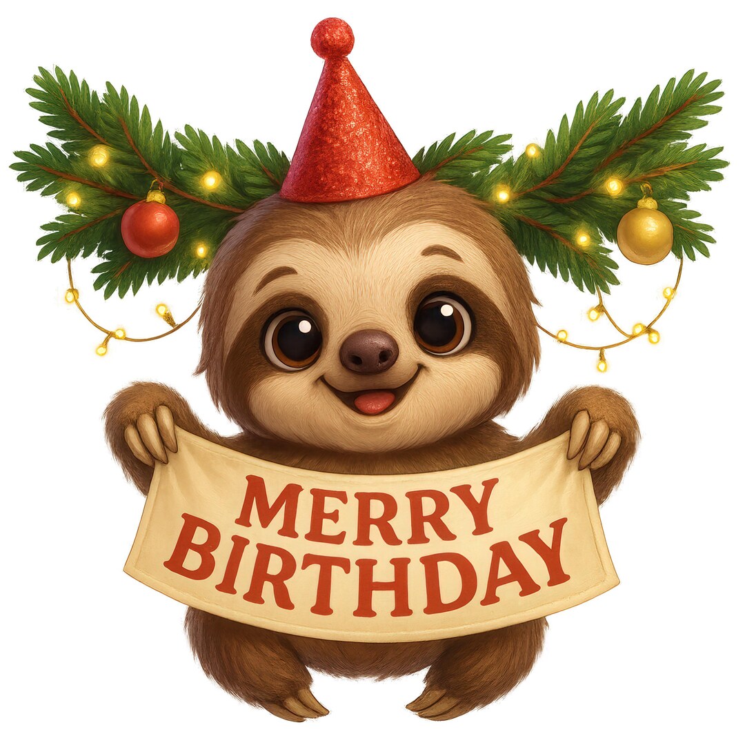 Christmas Birthday Clipart Bundle: Festive Party Graphics (25 PNG ...