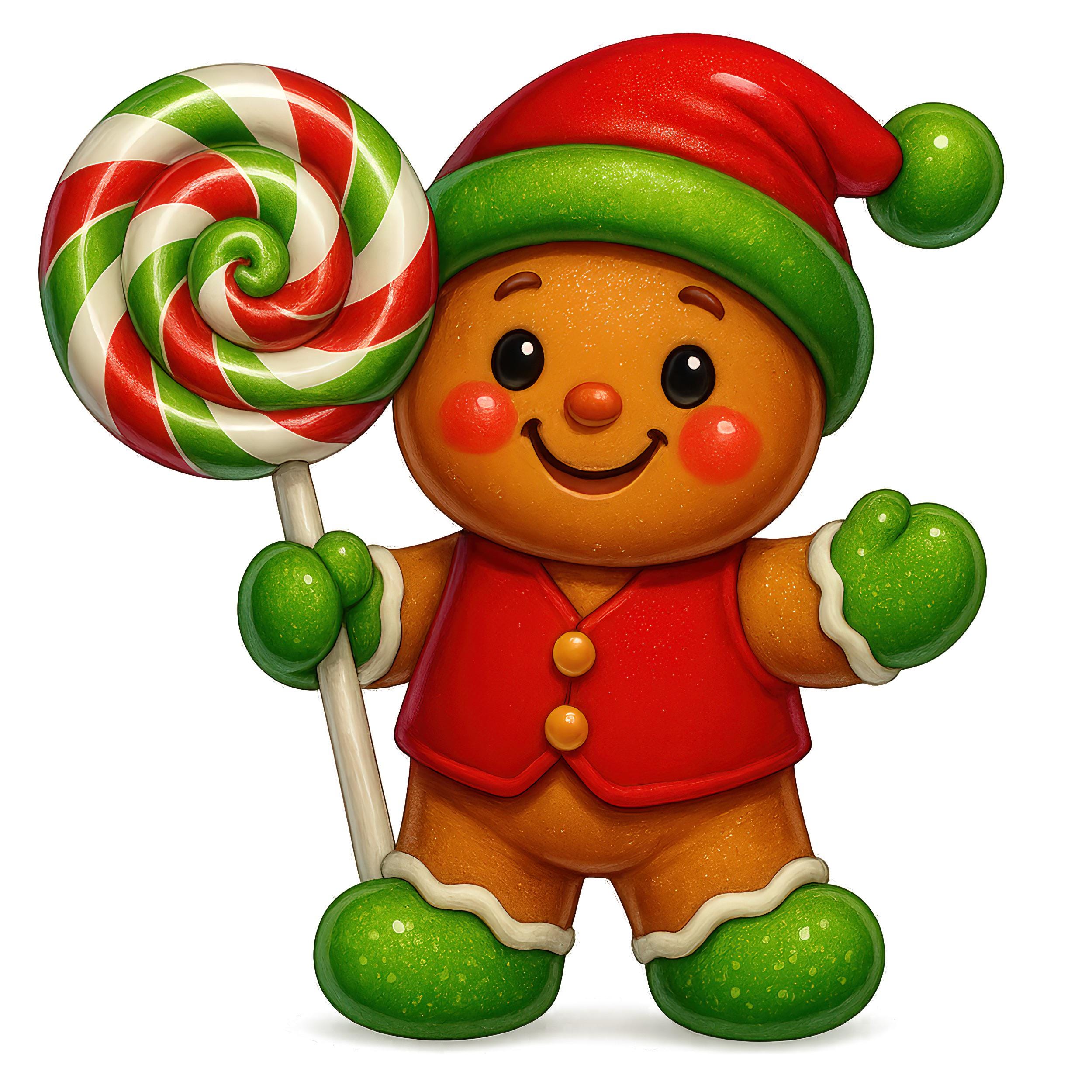 Gingerbread Man Christmas Clipart Bundle: Festive Cookie Pngs (set of ...