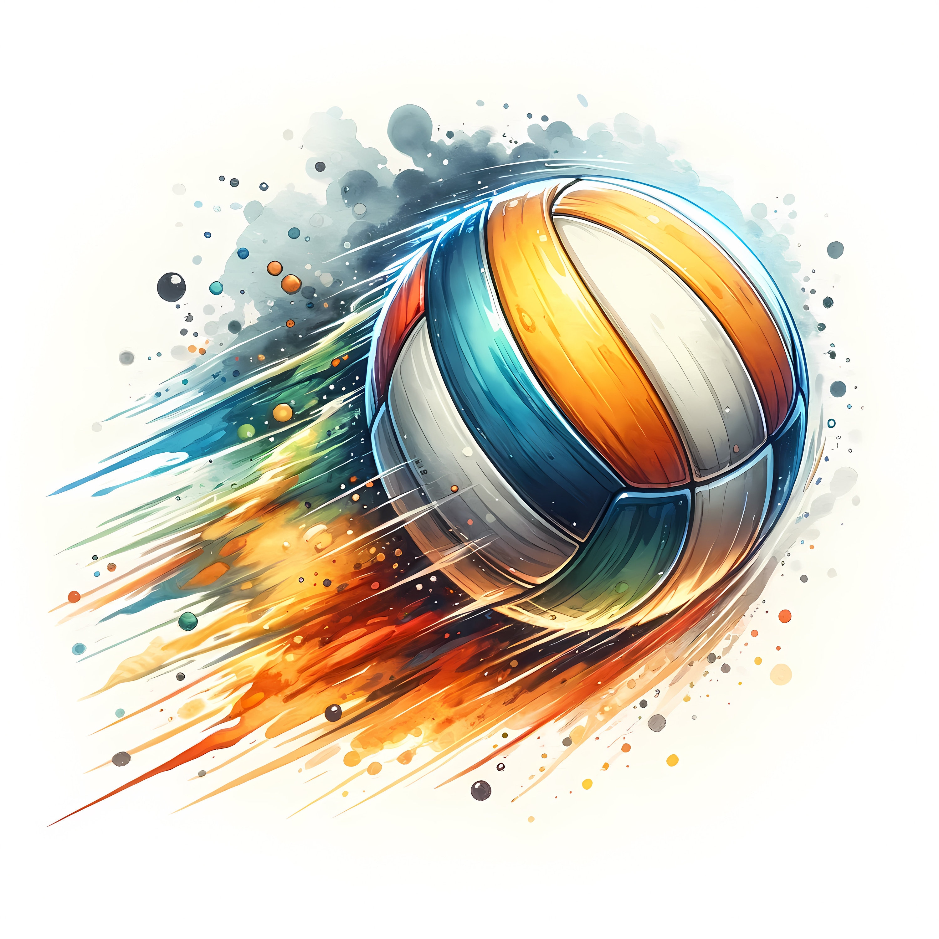 Volleyball Clipart Bundle – High-quality Jpgs for Wall Art (digital ...