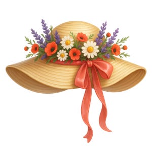 Summer Hat Clipart, 10 High-quality Pngs, Hello Summer Clipart, Flip ...