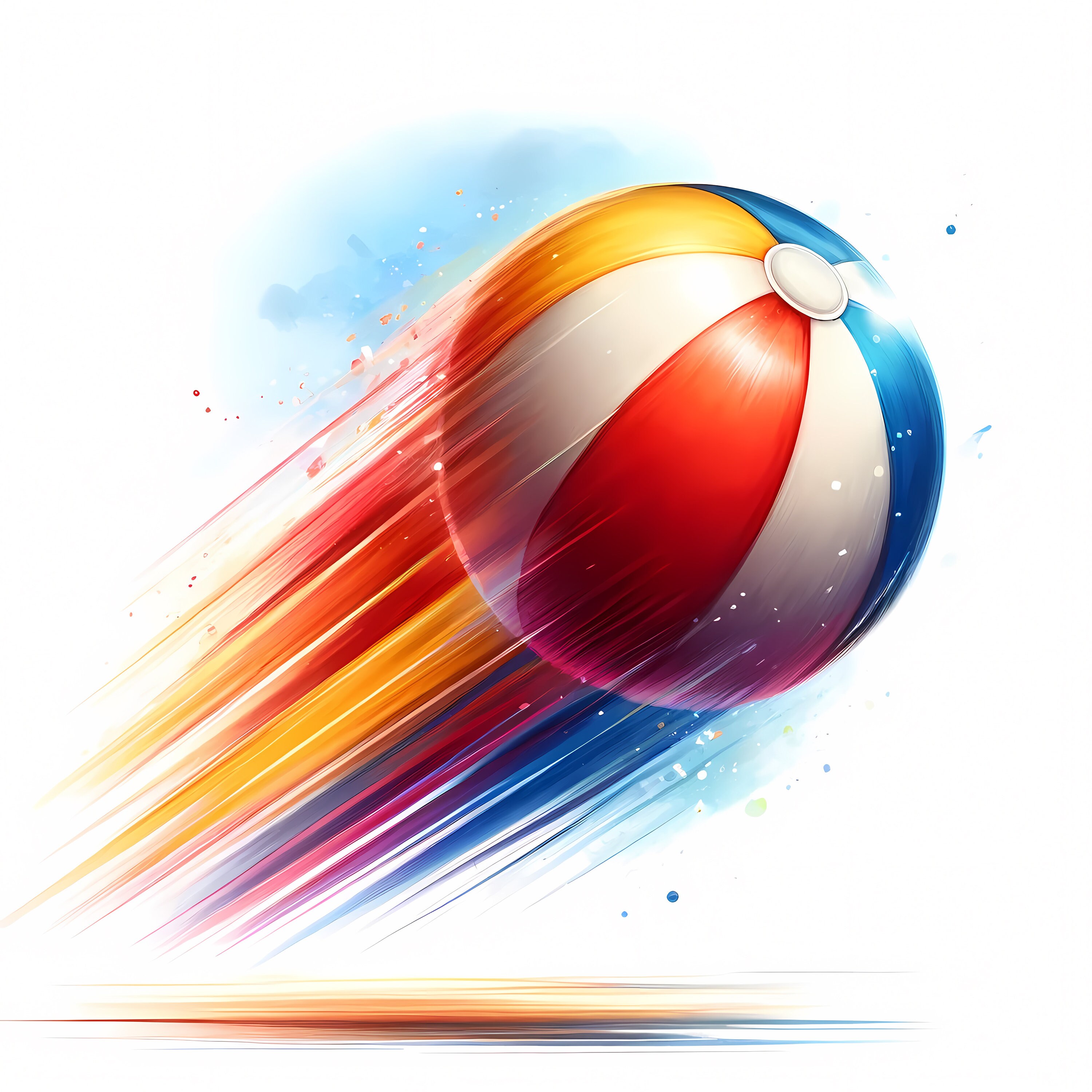 Beach Ball Clipart: Summer Sports Art (digital Download, Commercial Use ...