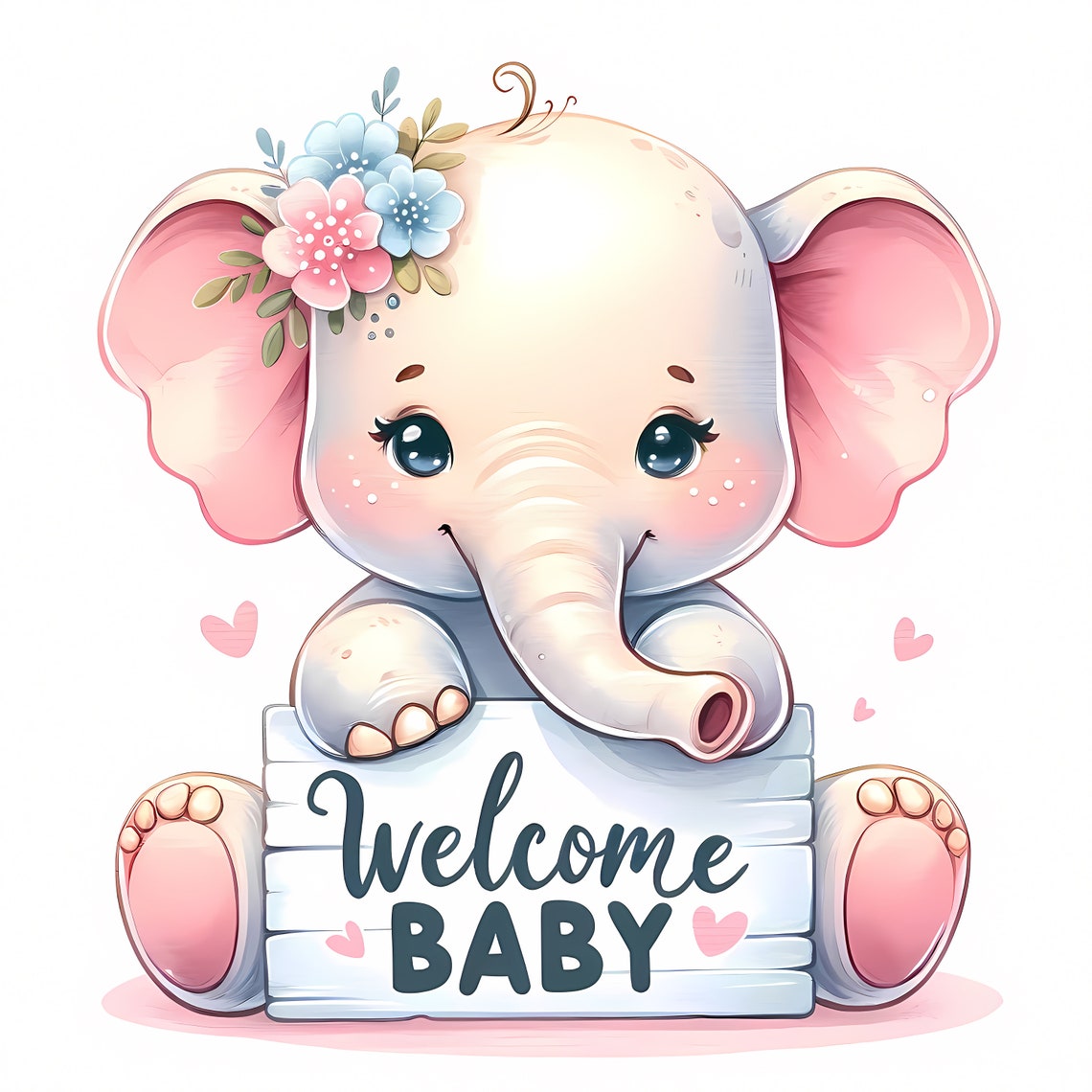 Welcome Baby Clipart 12 High-quality Jpgs Baby Shower, Card Making ...