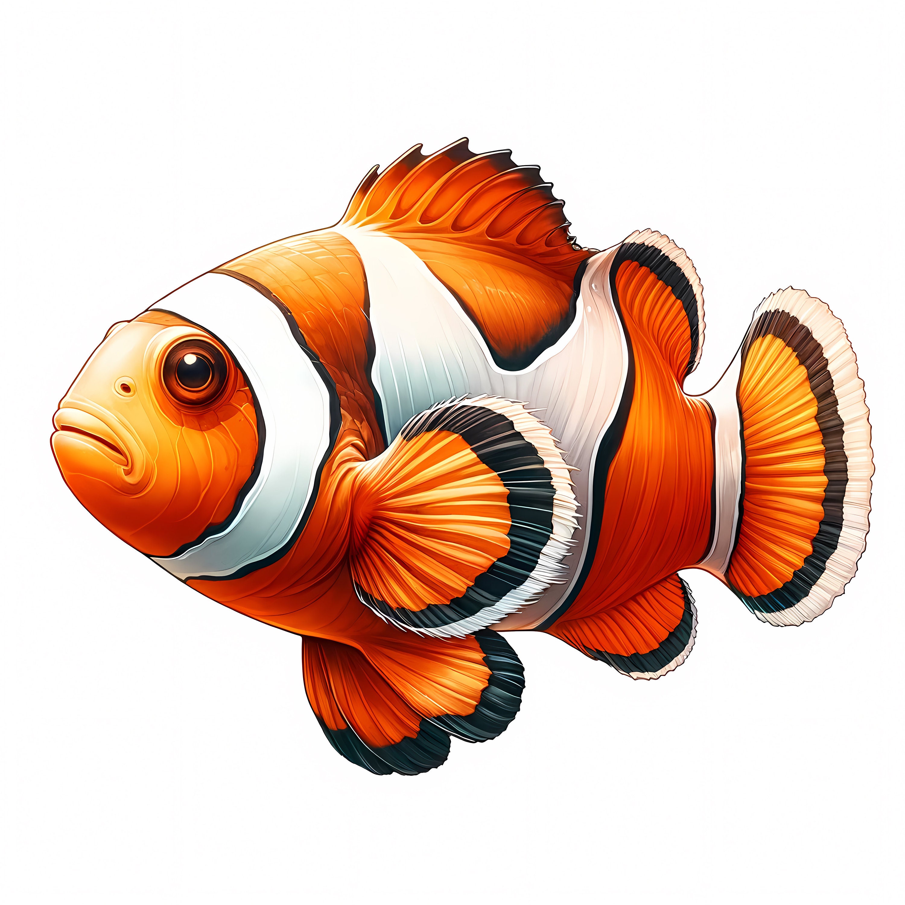 Clownfish Clipart 10 High-quality Jpgs Cute Clownfish Clipart Bundle ...