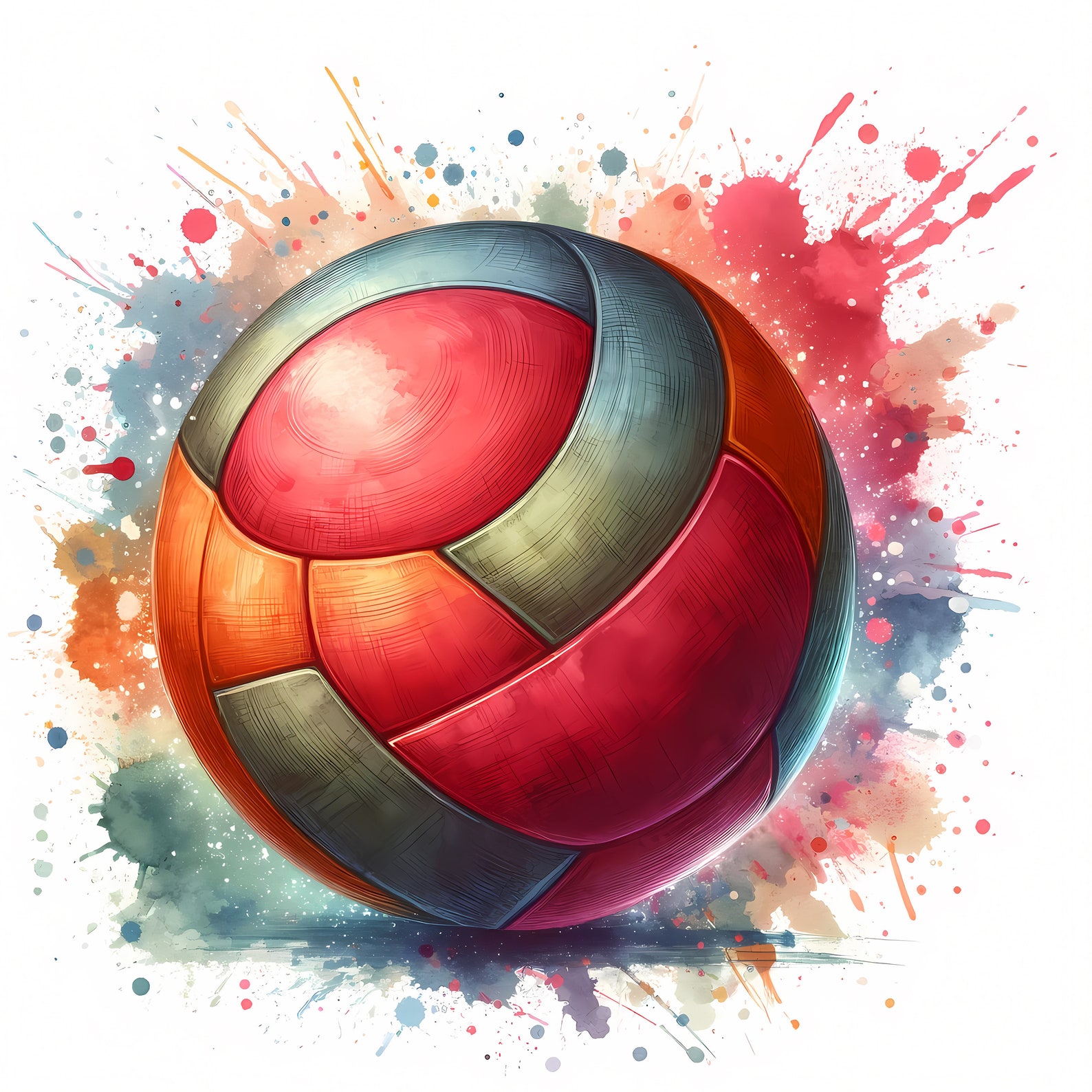 Dodgeball Clipart 10 High-quality Jpgs Athletic Clipart Bundle Wall Art Paper Craft Sports Art ...