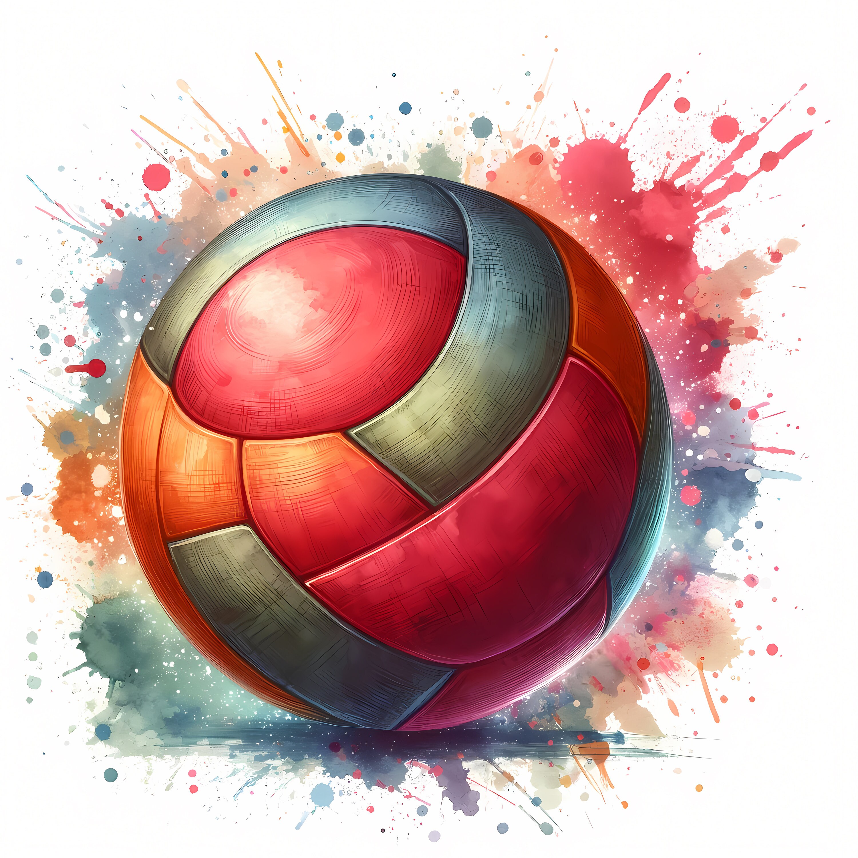 Dodgeball Clipart – Athletic Sports Art, Wall Decor (JPG, Digital ...