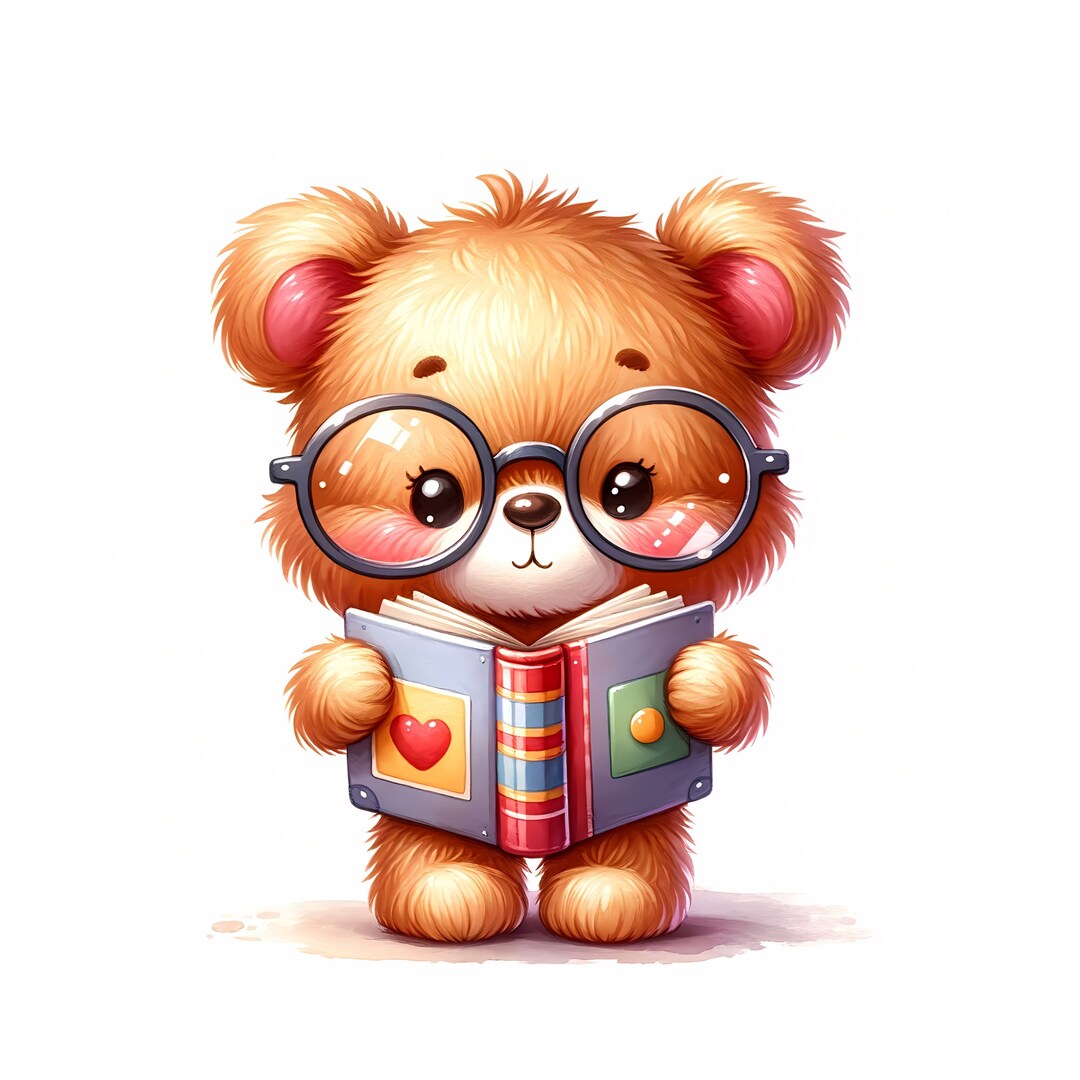 Reading Teddy Bear Clipart 10 High-quality Jpgs Cute Teddy Bear Clipart ...