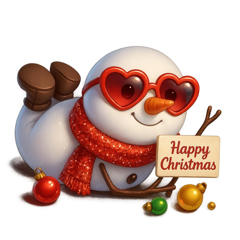 Christmas Snowman Clipart Bundle, Holiday PNG Graphics (digital ...