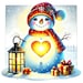 Christmas Snowman Clipart: Festive Holiday Art (12 JPG Digital Download ...