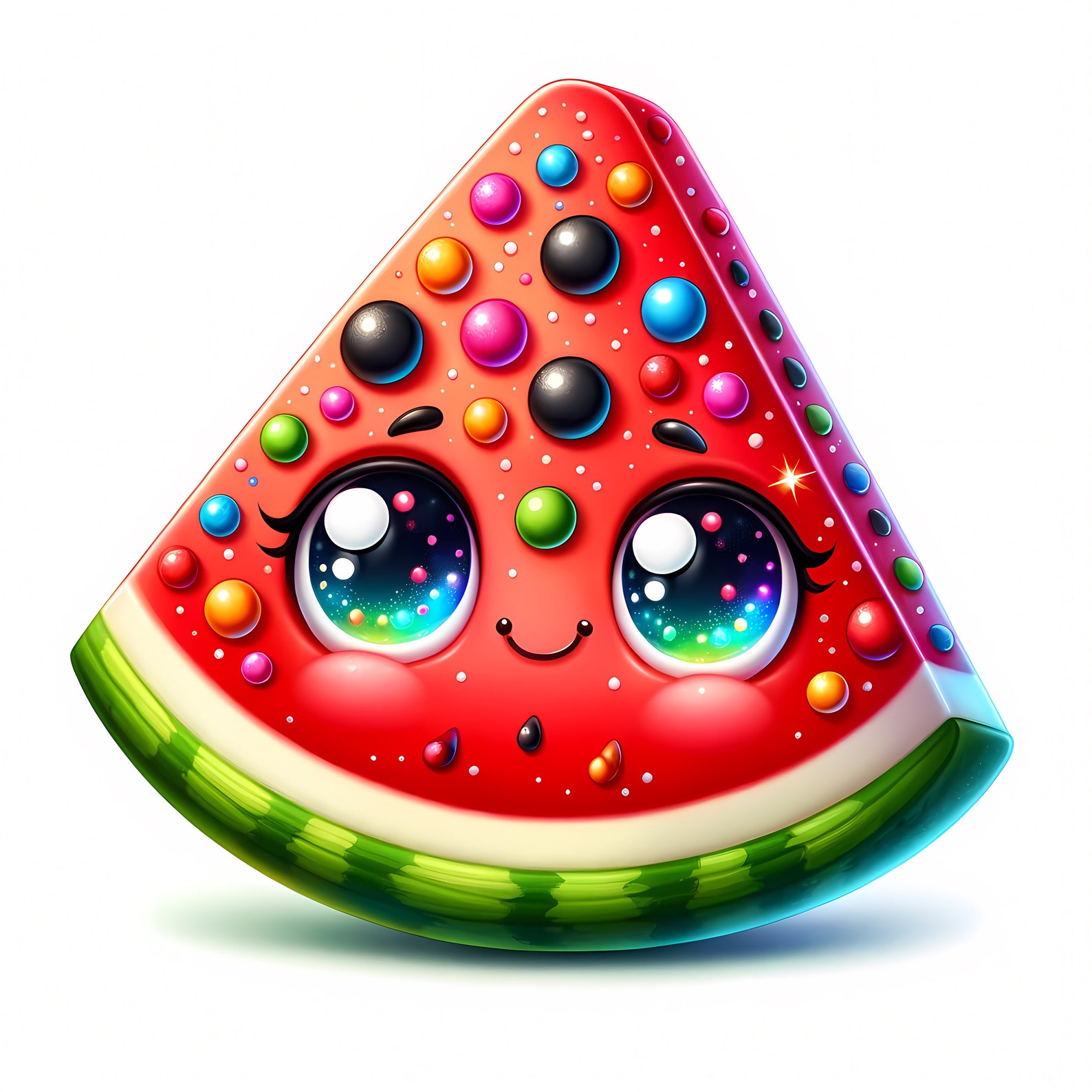 Cute Watermelon Clipart 12 High-quality Jpgs Clipart Bundle Nursery ...